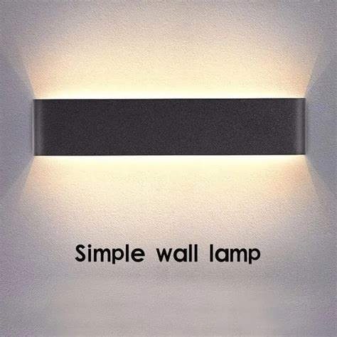 LED Al Minyum Duvar Lambas Siyah IP20 Modern Minimalist Dekoratif Duvar