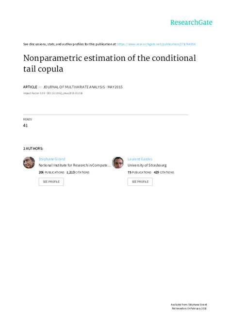 pdf nonparametric estimation of the conditional tail index stéphane girard
