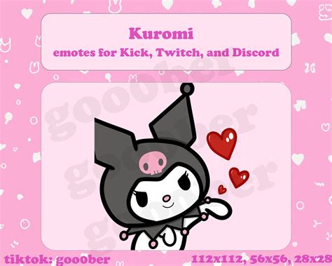 Cute Kawaii Plush Kurómi Emote Twitch and Kick for Streamers or Discord