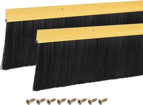 Uxcell Pcs Door Brush Bottom Sweep H Shape Aluminum Alloy Base With