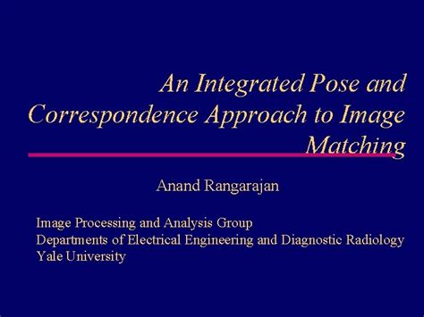 an integrated pose and correspondence approach to image