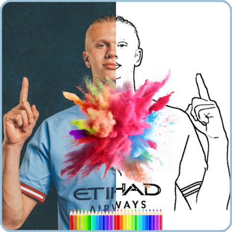 Coloriages Erling Haaland Coloriages Erling Haaland Des Coloriages
