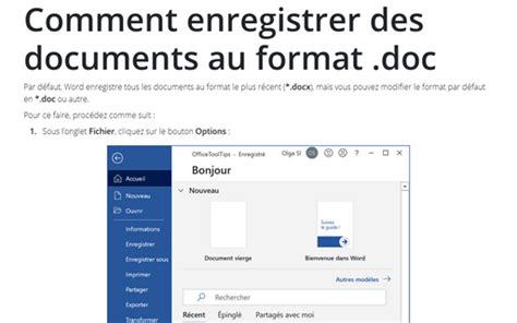 Comment Enregistrer Des Documents Microsoft Word