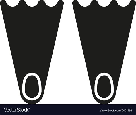 Flippers Icon Diving Symbol Flat Royalty Free Vector Image