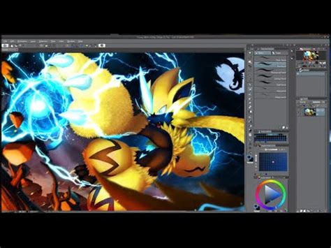 Pokemon Fire Fighting Lightning Zeraora Speedpaint