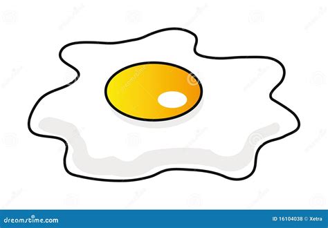 Oeuf Sur Le Plat De Dessin Animé Illustration de Vecteur Illustration