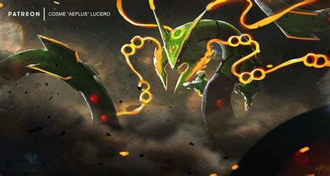 Mega Rayquaza Patreon By Aeflus On Deviantart Mega Rayquaza Pokemon