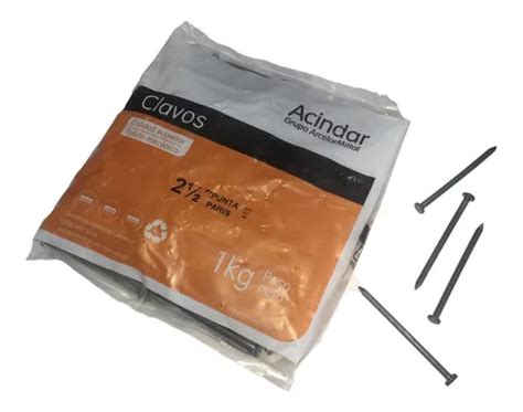Caja De Clavos Punta Paris 2 1 2 Pulgadas Acindar X 20 Kg