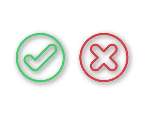 Premium Vector Check Marks Tick And Cross Vector Icons Yes And No