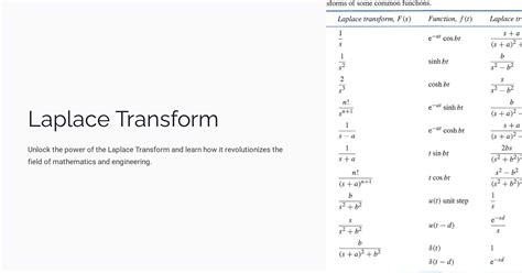 Laplace Transform