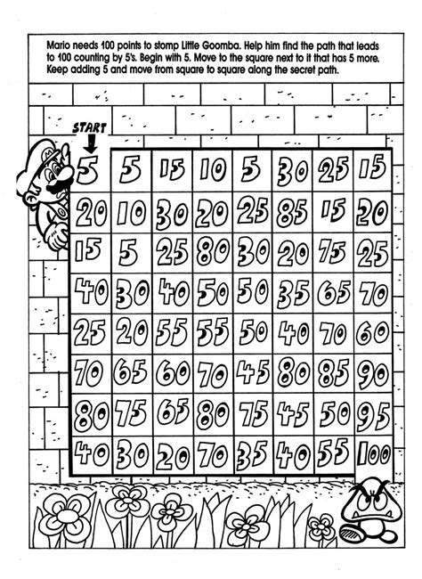 Four Activities From A Super Mario Bros Coloring Book