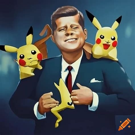 Pikachu And John F Kennedy On Craiyon