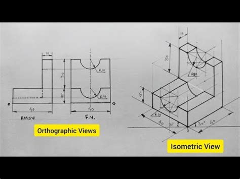 Isometric View Isometric Projection Engineering Drawing How To