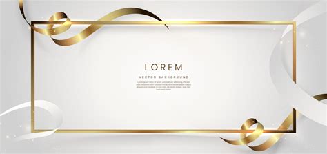 Abstract 3d Gold Curved Ribbon On White Background With Lighting Effect