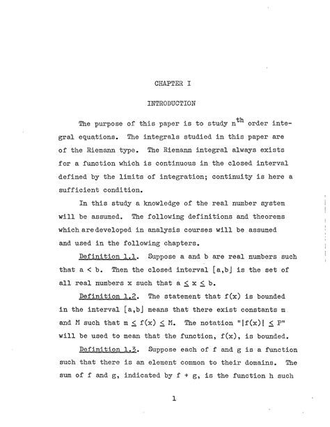 existence and uniqueness theorems for nth order linear and nonlinear integral equations page 1