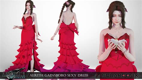 Final Fantasy Vii Remake Aerith Gainsboro Sexy Dress The Sims Game