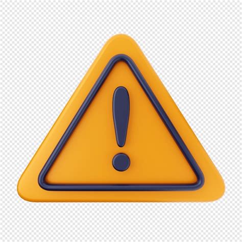 3d precaución advertencia alerta signo icono ilustración render