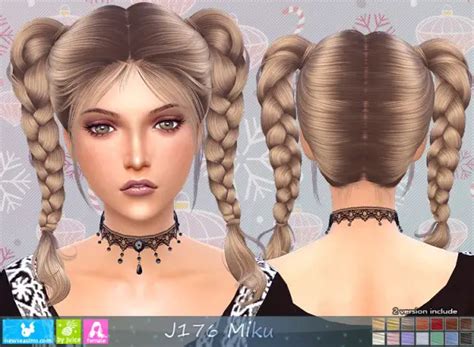 Sims 4 Hairs NewSea J176 Miku Hair