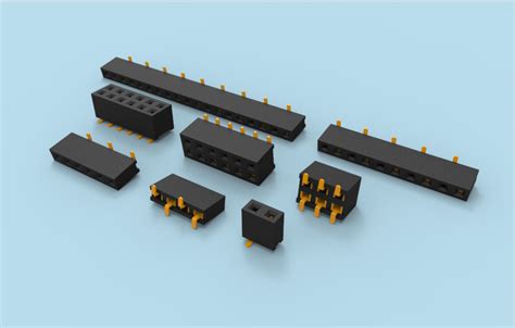 2 54mm SMT SMD Female Header Connectors Smolex