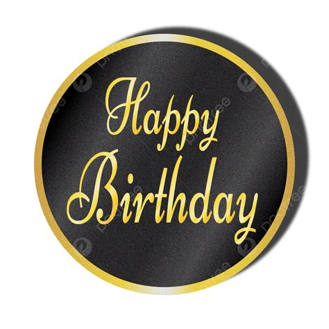 Happy Birthday Black Golden Circle Shiny Luxury Frame Vector Happy