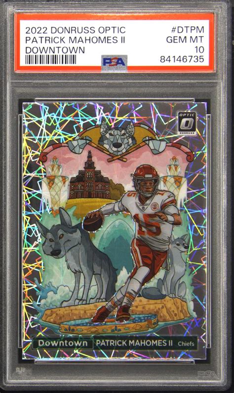 Patrick Mahomes II 2022 Optic DT PM Downtown Price Guide Sports Card