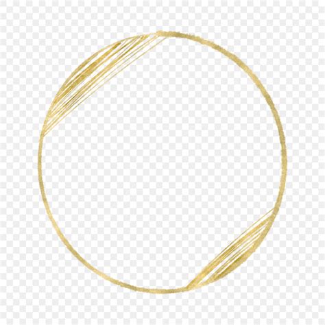 Forma De Círculo De Brillo Dorado PNG dibujos Oro Circulo Frontera