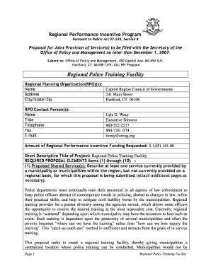 Fillable Online Crcog Final Version Of Application Capitol Region