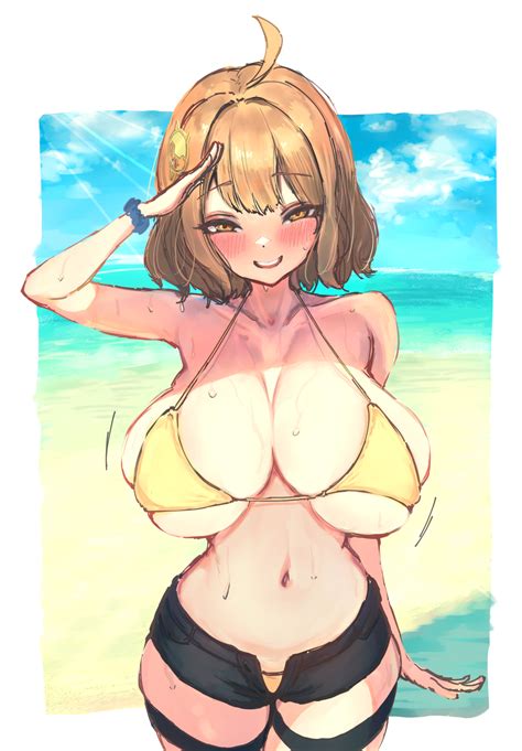 Rule 34 1girls 2023 Anis Nikke Antenna Hair Beach Big Breasts Bikini Bikini Bottom Bikini