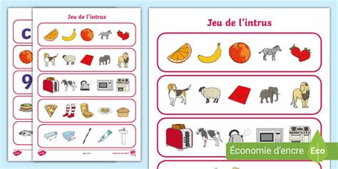 Jeu De L Intrus Maternelle L Enseignant A Fait Twinkl