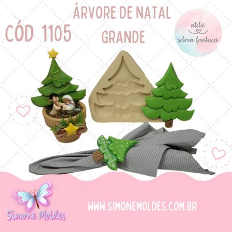 Árvore de Natal Grande Moldes de Silicone Lançamentos Simone Moldes