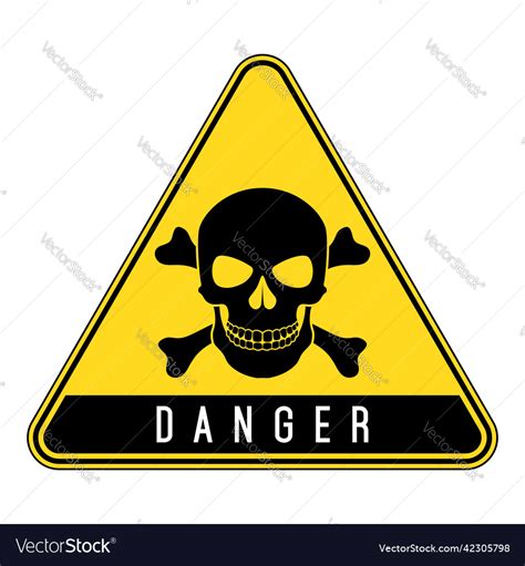 Skull And Bones Warning Sign Danger Royalty Free Vector