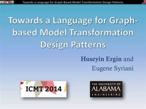 ppt towards a language for graph based model transformation design patterns powerpoint