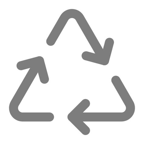 Icône de flèches de recyclage symbole png gris