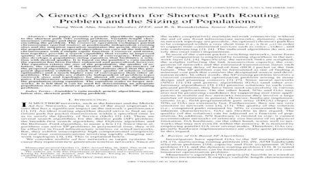 a genetic algorithm for shortest path routing problem and dl amirkabir products