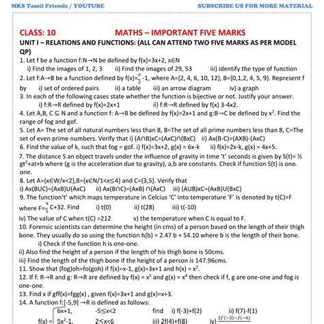 Th Maths Important Mark Questions English Medium Pdf Docdroid Hot Sex