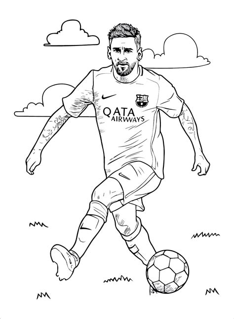 Coloriage Lionel Messi à imprimer sur ColoriageEnfant