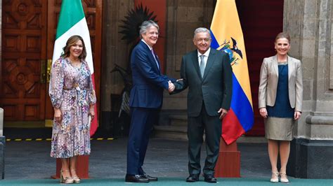 AMLO se reúne con Guillermo Lasso presidente de Ecuador en Palacio
