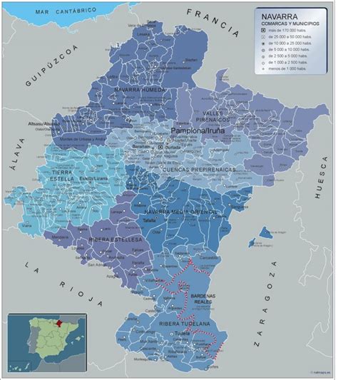 Mapa Navarra por municipios para pared Mapas Aragón Zaragoza Huesca