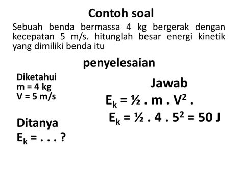 Contoh Contoh Soal Energi Mekanik Dalam Fisika Riset