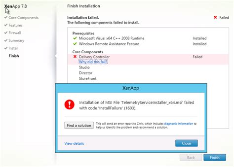 citrix installation manager installation failed 1603 bestyfiles