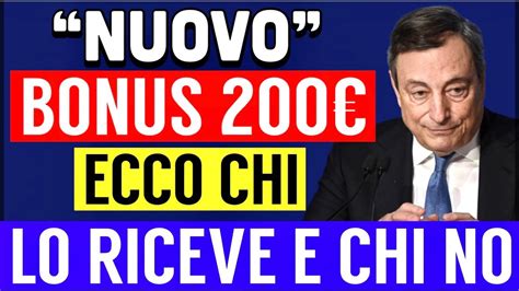 NUOVO BONUS 200 ECCO CHI LO RICEVE E CHI NO IL GOVERNO AL LAVORO