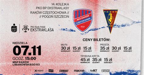 Trwa sprzedaż biletów na mecz z Pogonią Szczecin Raków Częstochowa