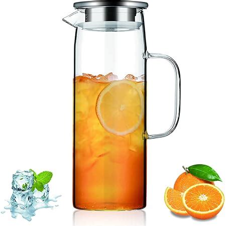 Uootach Caraffa 1 5L Con Coperchio Trasparente E Resistente Al Calore
