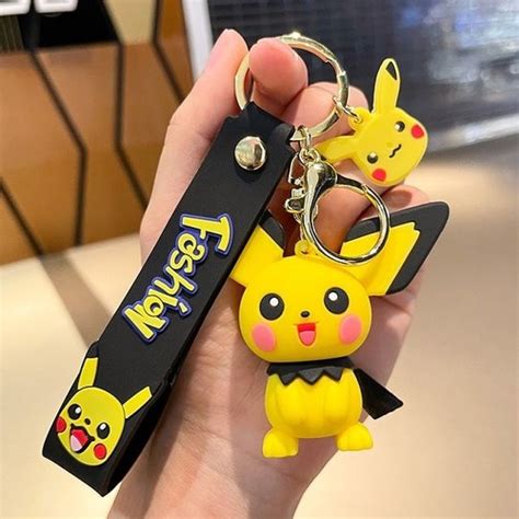 Porte clés Pokemon Pikachu figurines de dessin animé pour garçon et