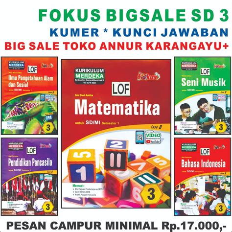 Jual Lejoaiv Modul LKS FOKUS LOF 3 SD Kunci Jawaban FOKUS 2024 BIG