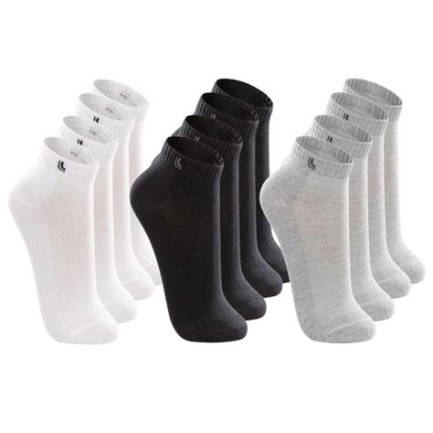 Kit Meia Lupo Cano Curto Esportiva Unissex C 12 Pares Branco