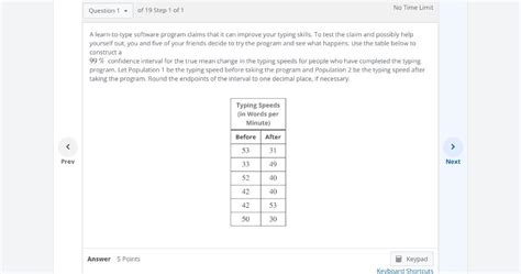 Solved A Learn To Type Software Program Claims That It Can Chegg