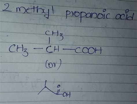 What Is The Molecular Structure Of Methyl Propanoic Acid Brainly In