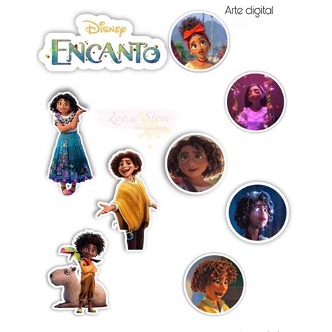 Topo de bolo temático topper arte personagens Encanto Shopee Brasil