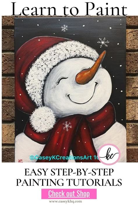 Learn To Paint With Casey S Simple Techniques Christmas Canvas Art